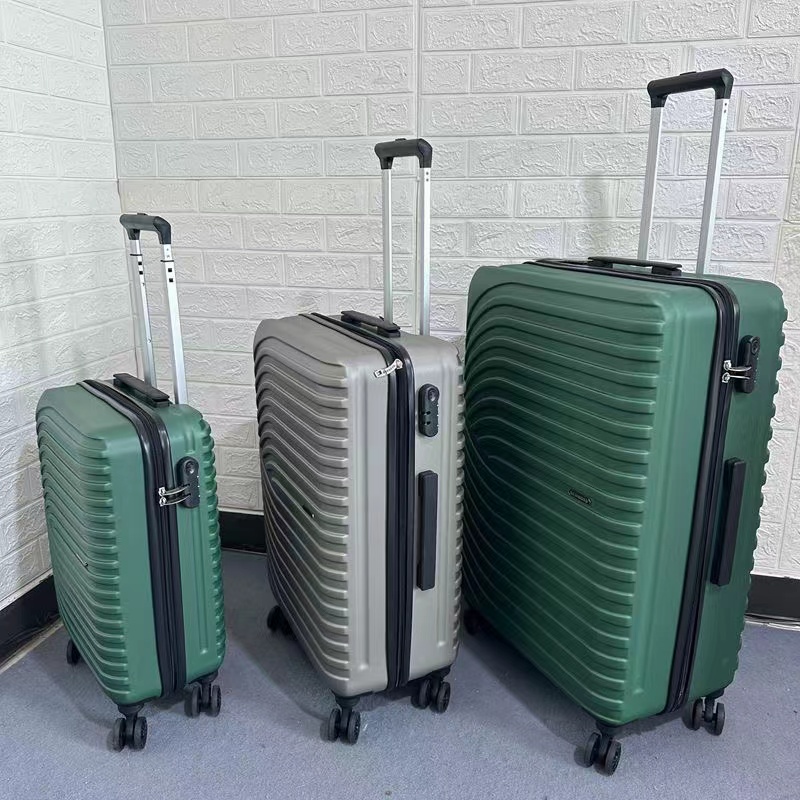 20 24 28 Inch Abs 3 Pcs Set Luggage Business Suticase Zipper Baggage ...